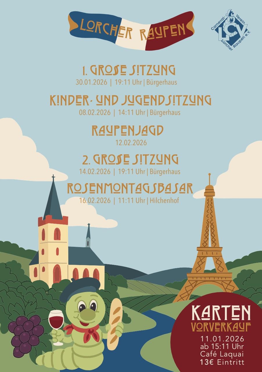 Kappensitzung der Lorcher Raupen | Lorch am Rhein